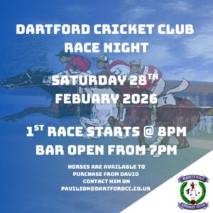 Dartford Cricket Club Race Night - Free Entry! - Dartford Cricket Club