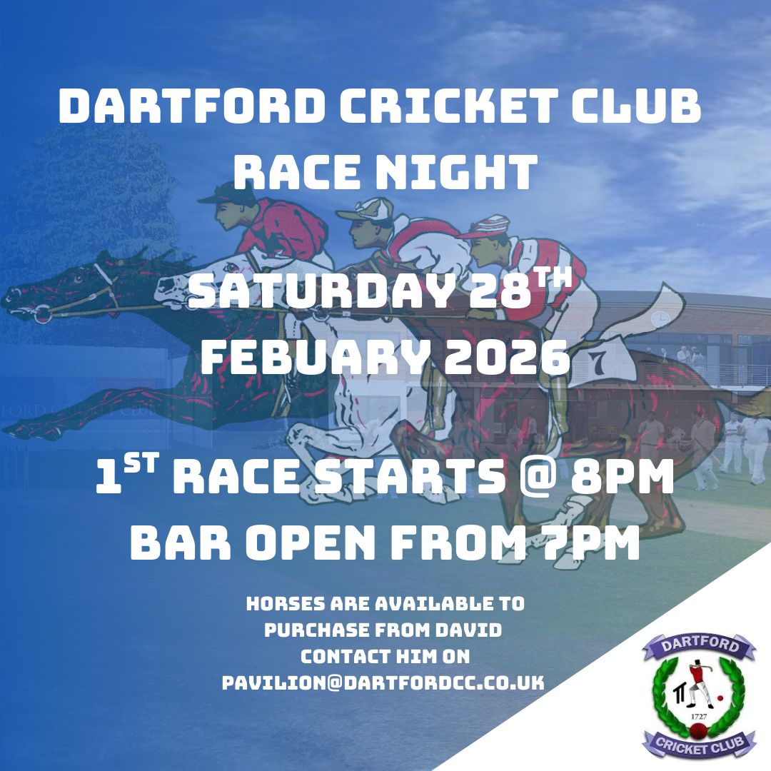 Dartford Cricket Club Race Night - Free Entry! - Dartford Cricket Club